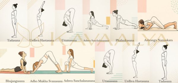Sun salutation: step by step - kavaalya